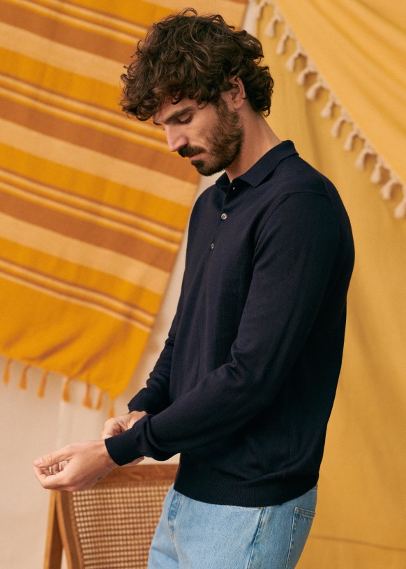 Mike Sweater - Navy - Wool - Octobre Éditions