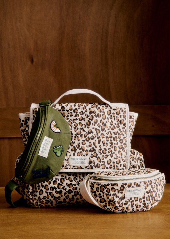 Crossbody Pouch Children - Leopard - Recycled cotton - Sézane