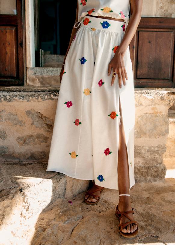 Gonna Arianna - Aquilegia Multic - Cotone biologico - Sézane