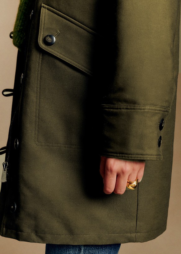 Bill Coat - Olive Green - Organic Cotton - Octobre Éditions