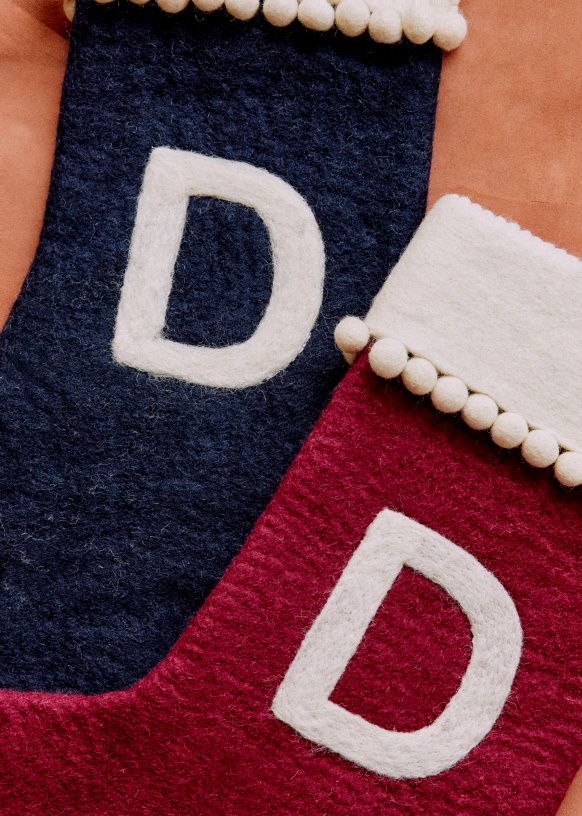 Navy Festive stocking - P - Sézane