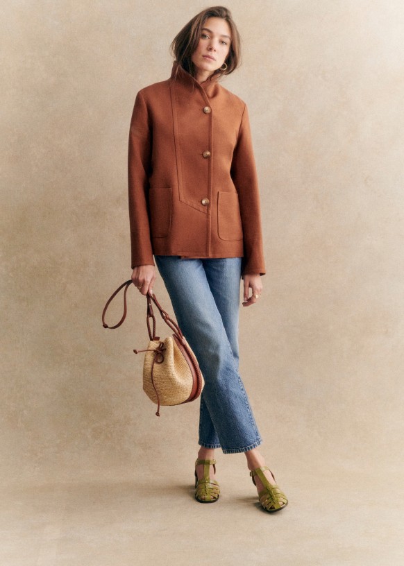 Alvin Jacket - Hazelnut - Cotton - Sézane