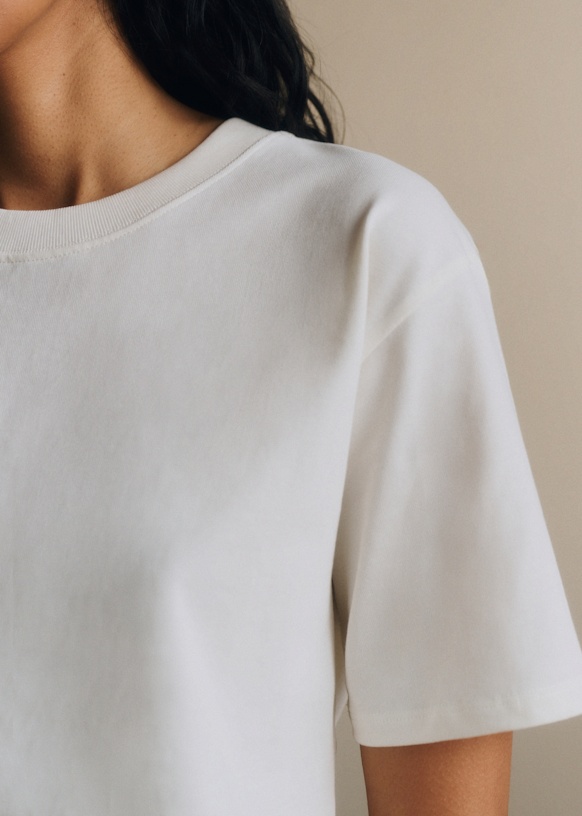 Marlo T-Shirt - Ecru - Organic cotton - organic textile - Octobre Éditions