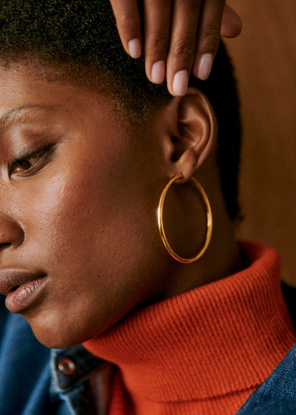 Maxi Creolen Eva - Silber - Silber - Sézane