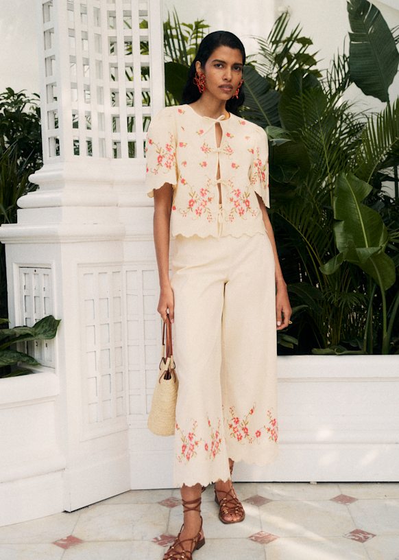 Blouse Zelia - Sézane x Andion - Grimpante Rose - Coton Biologique - Sézane