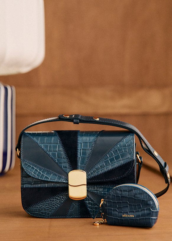 Bolso Mini Milo Classique - Patchwork marinero - Piel bovina - Sézane