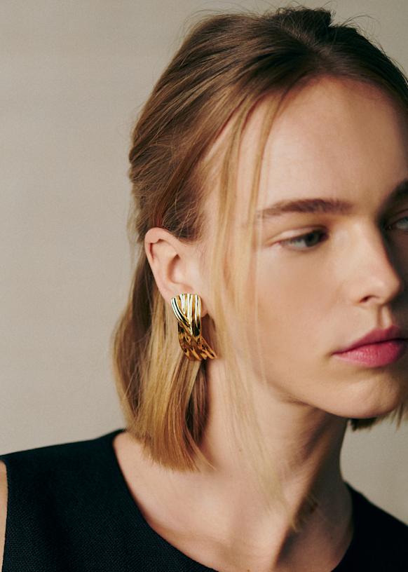 César Earrings - Gold - Mostly recycled tin - Octobre Éditions
