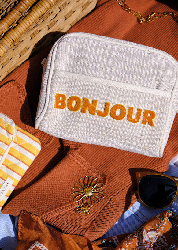 Kit de beleza em juta - Amour - Blush - Sézane