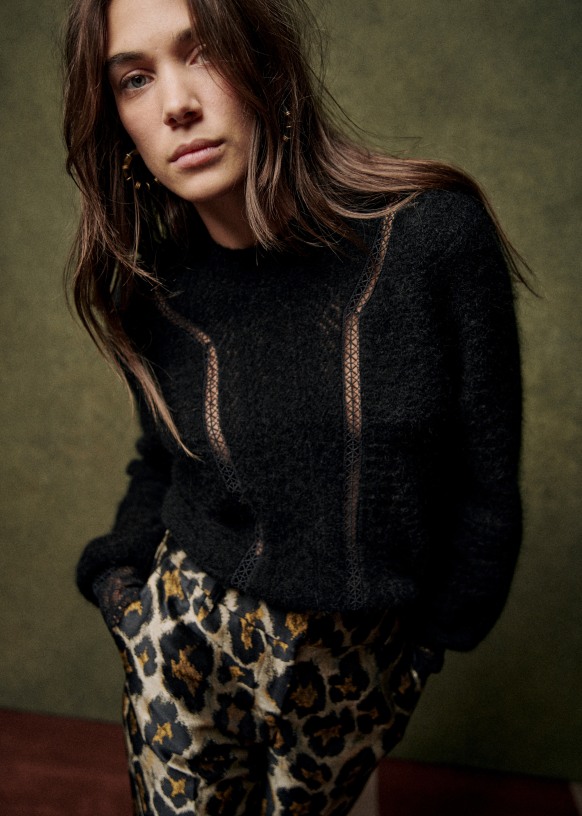 Jersey Cheryl - Rosa Palo Oscuro - Kid mohair - Sézane