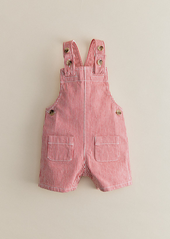 Marno Jumpsuit - Red with Stripes - Organic cotton - organic textile ...