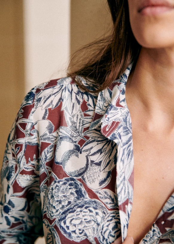 Pierro Shirt - Sézane x Inoui Editions - Green Paradise - Cotton - Sézane