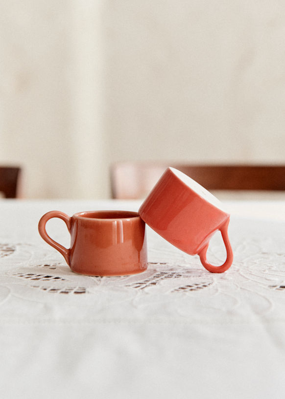 Set of 4 espresso cups - Green - Ceramics, porcelain and earthenware ...