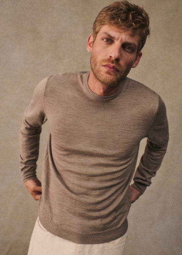 Nils Sweater - Speckled White - Wool - Sézane