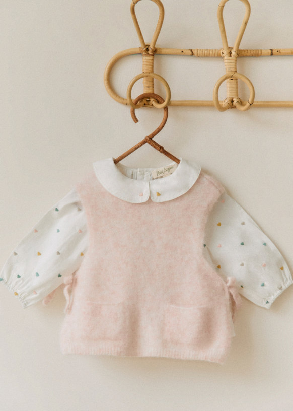 Pull Léandre - Rose Clair - Polyamide recyclé - Octobre Éditions