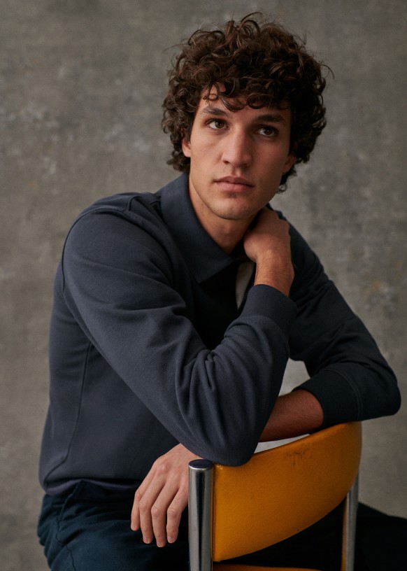 Athletics Club Sweat-Shirt - Navy Blue - Organic Cotton - Sézane