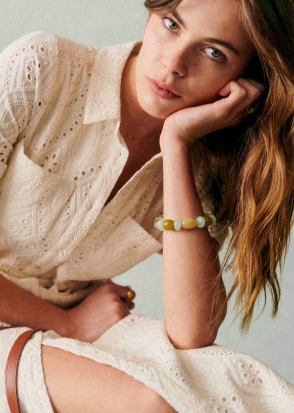 Robe Adèle - Ecru - Coton - Sézane