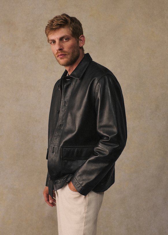 Larren Jacket - Black - Lamb leather - Octobre Éditions