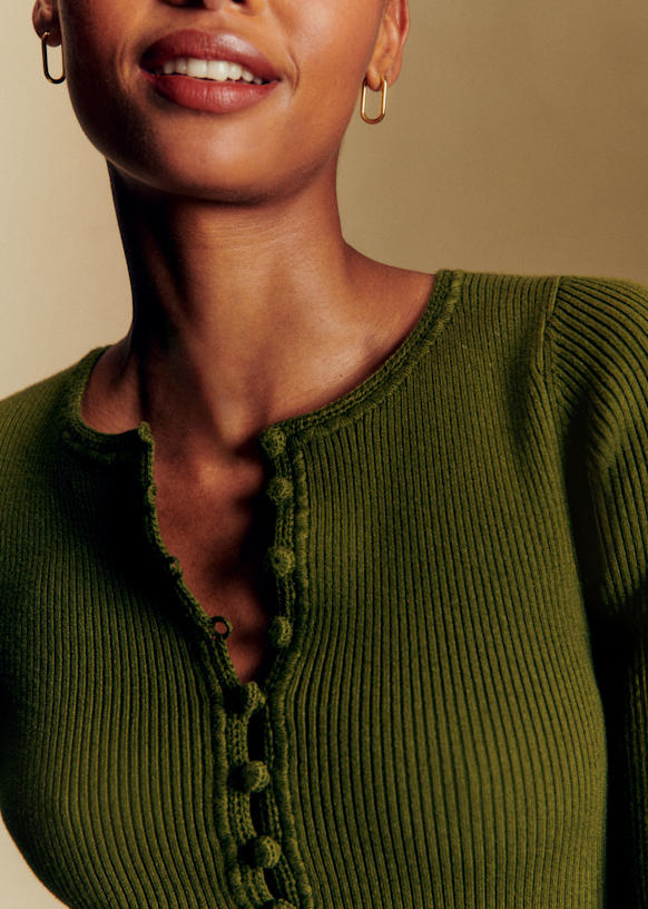 Vestido Lorette - Burdeos - Lana Merino - Sézane