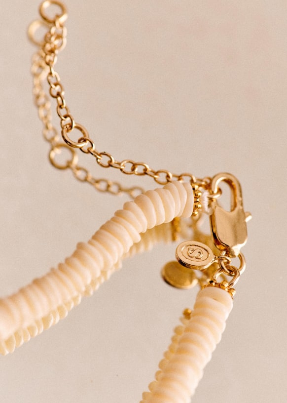 Martha Necklace - Blue Gold - Brass - Octobre Éditions