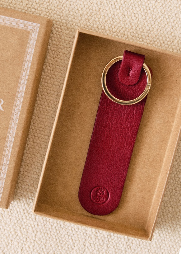 Keychain - Red - Leather - Sézane