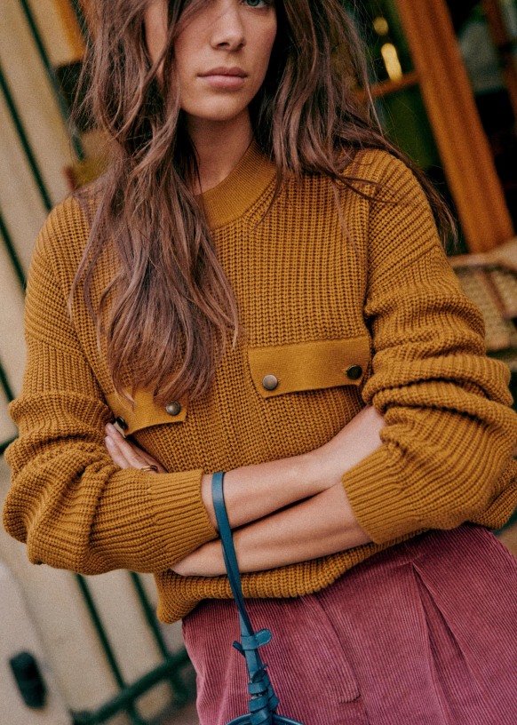 Caleb Jumper - Gold - Merino Wool - Octobre Éditions