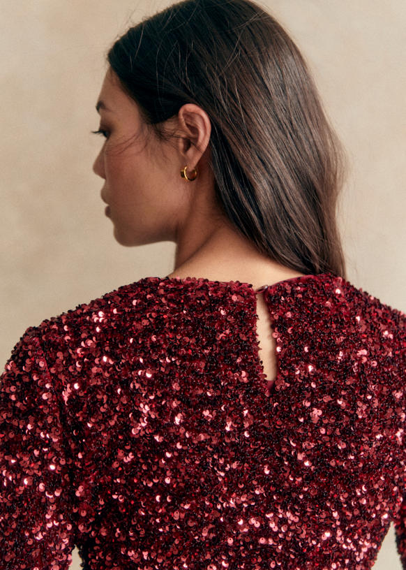 Sequins on clothes store