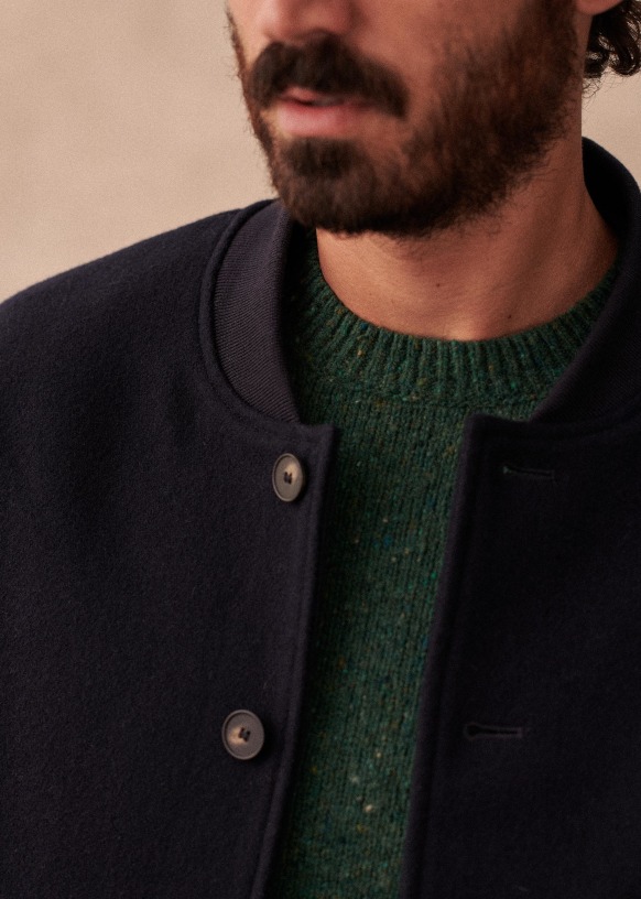 Connell Teddy - Navy Blue - Wool - Sézane