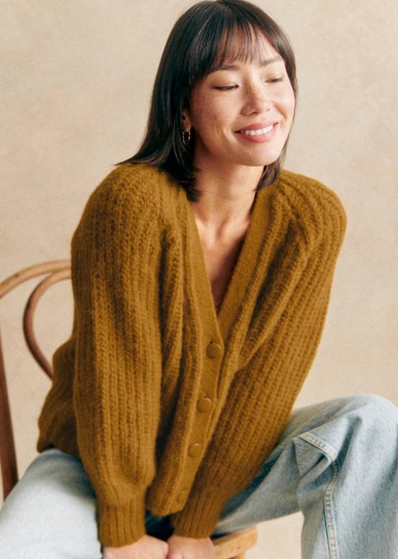 Vest Basile - Vintageblauw - Alpaca - Sézane