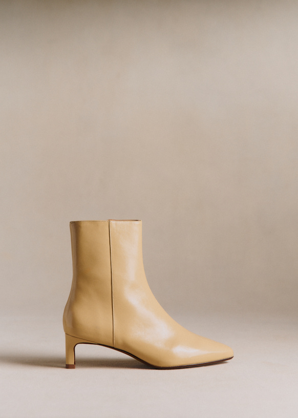 Garance Ankle Boots - Patent Red - Bovine leather - Sézane
