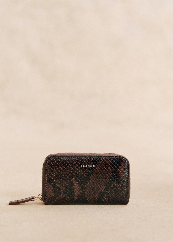 Hugo Card Holder - Brown Python Print - Octobre Éditions