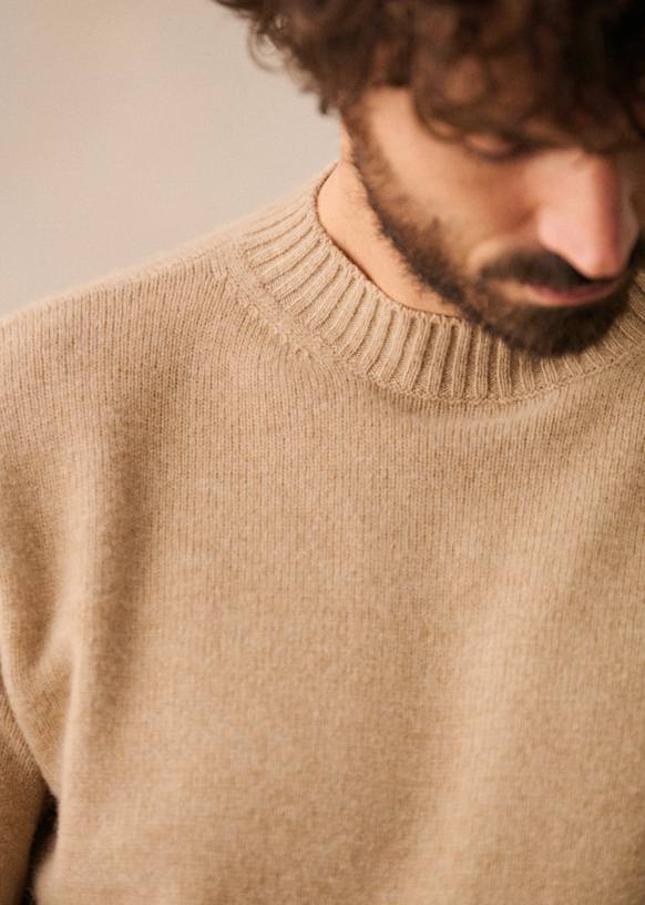Riley Sweater - Khaki - Merino Wool - Octobre Éditions