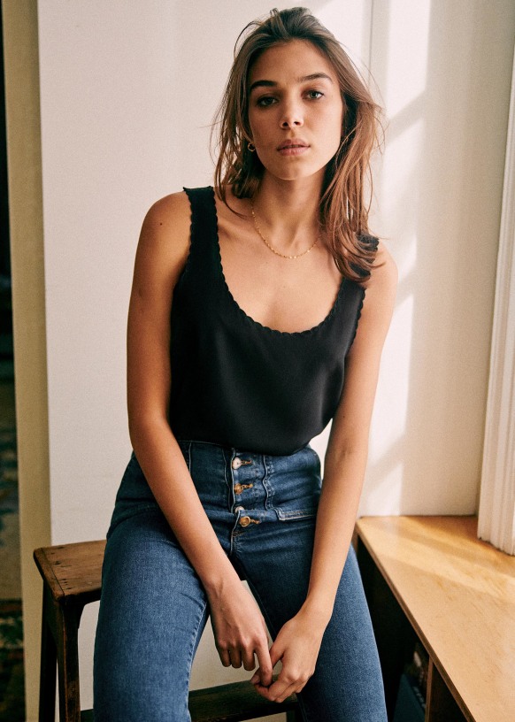 Lucie Top - Light Blue - Silk - Sézane