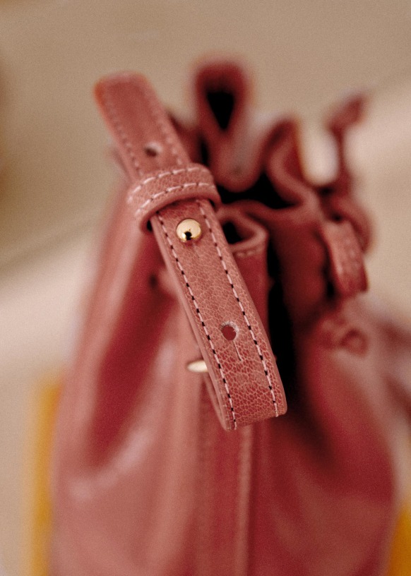 Bourse Micro Farrow - Fuchsia Métallisé - Cuir caprin métallisé - Sézane