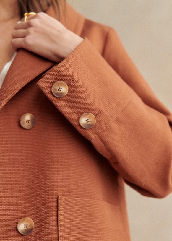 Alvin Jacket - Hazelnut - Cotton - Sézane
