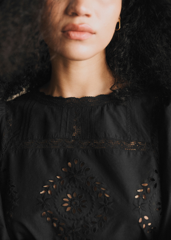 Bluse Enea - Salbei - Bio-Baumwolle - Octobre Éditions