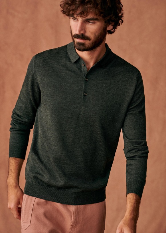 Mike Sweater - Pine Green - Wool - Sézane
