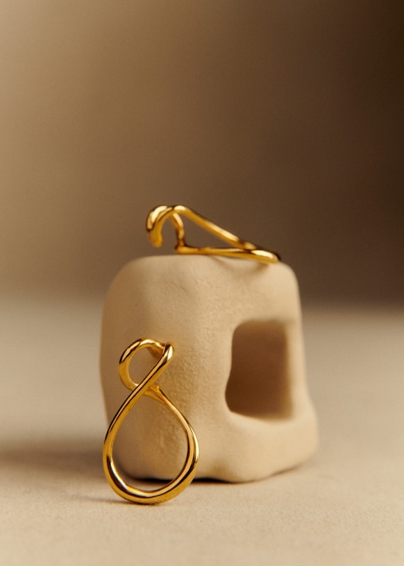 Telma Earrings - Gold - Majority recycled brass - Sézane