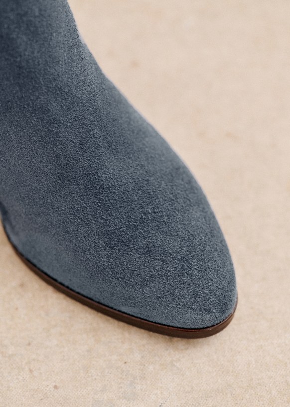 Adèle Boots - Black - Split cowhide leather - Sézane