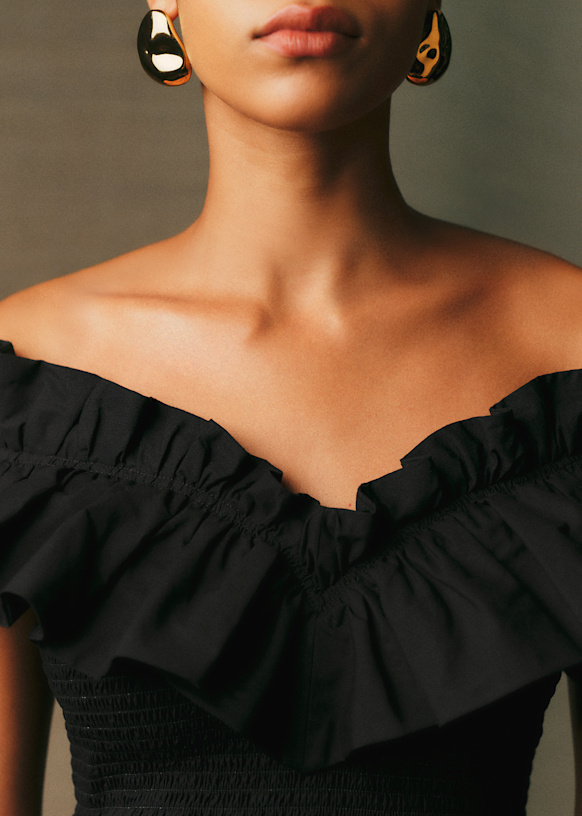 Kaela Blouse - Black - Organic cotton - organic textile - Sézane