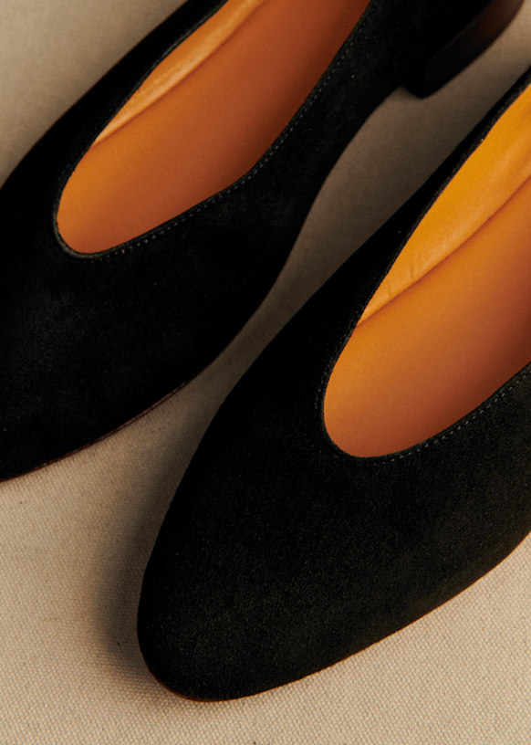 Matilda Low Ballerinas - Brown Python Print - Bovine leather - Sézane