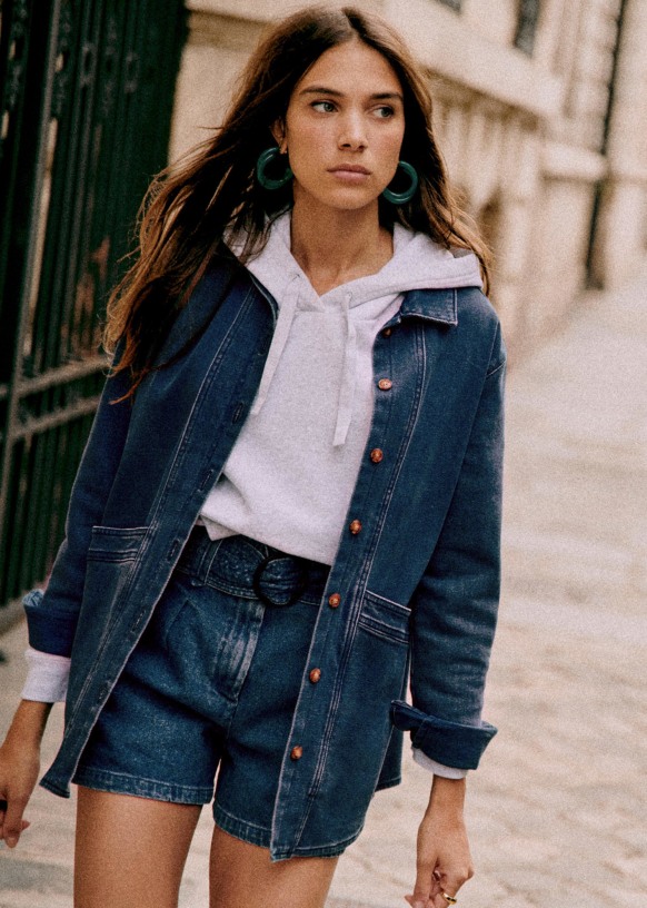 Will Jacket - Blue Denim - Organic Cotton - Sézane