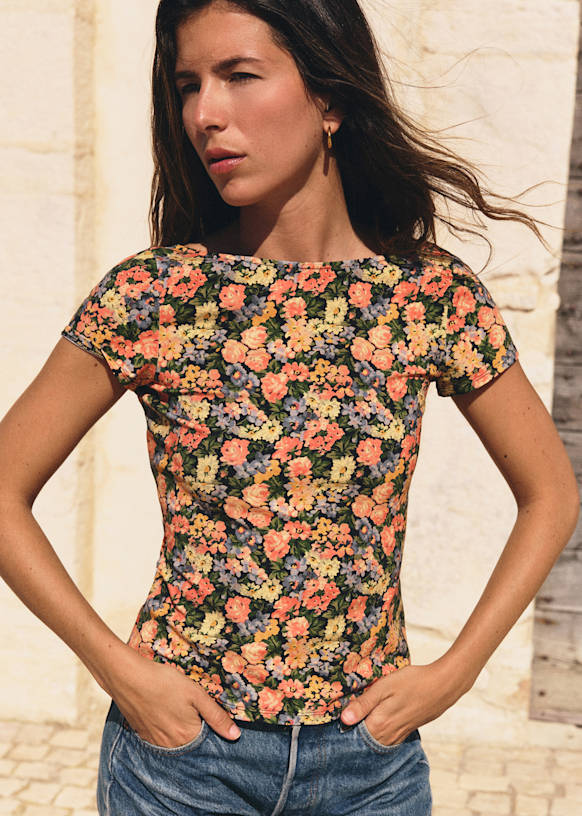 Anissa T-Shirt - Floraline Print - Organic cotton - textile made from ...