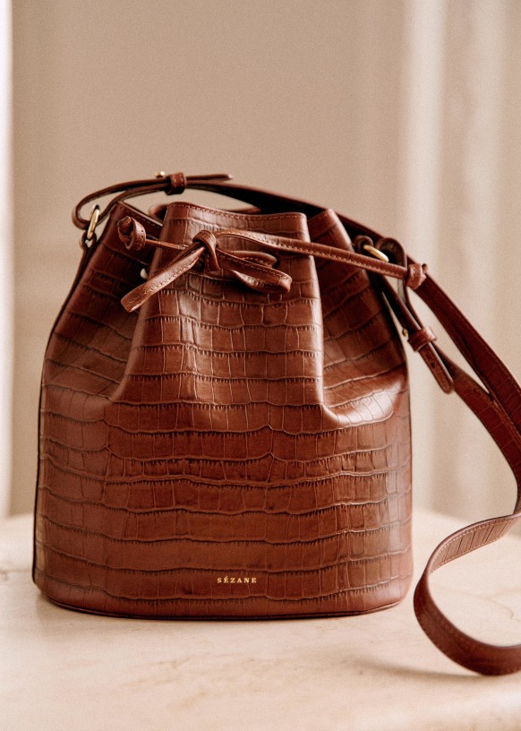Farrow Bag - Camel Croco - Vegetable tanned, crocodile embossed smooth ...