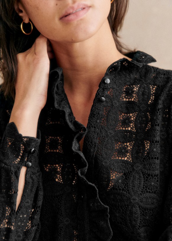 Chlo Shirt - Vintage Blue - Silk - Sézane