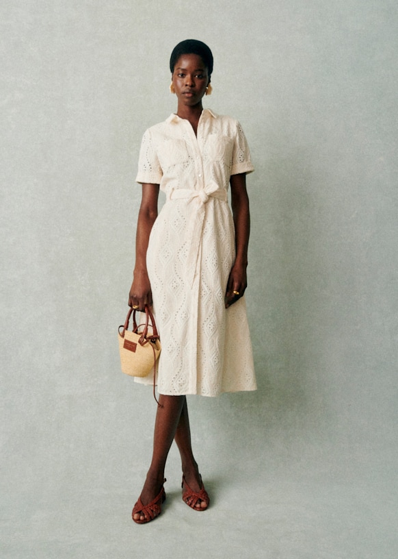 Robe Adèle - Ecru - Coton - Sézane