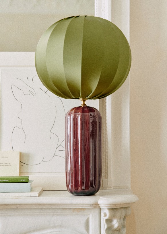 Lamp Traviata groot model - Mokka - Sonate Lampenkap - Ecru - Keramiek ...