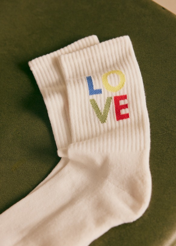 Love Socks - Ecru - Organic Cotton - Sézane