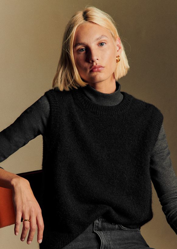 Samuel Jumper - Black - Baby Alpaca - Octobre Éditions