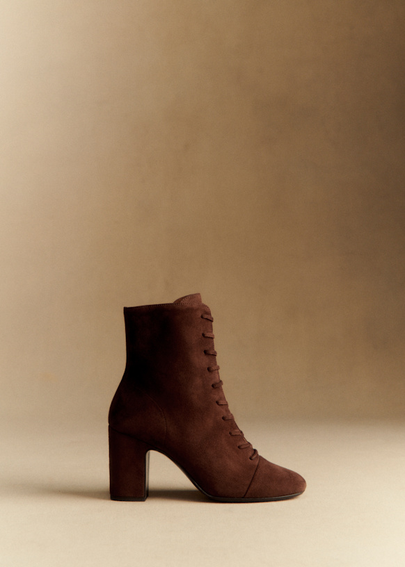 Botines Altos Leona - Moca - Piel caprina - Sézane