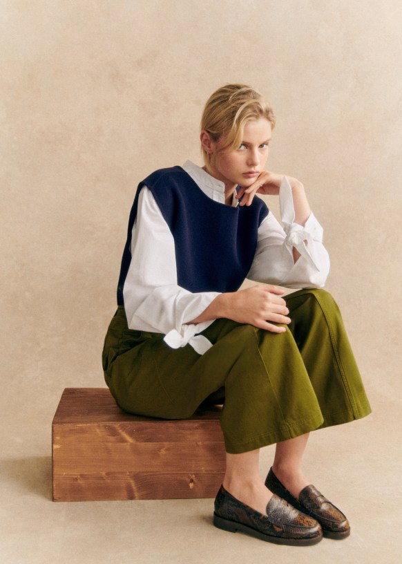 Aaron Jacket - Navy - Wool - Sézane